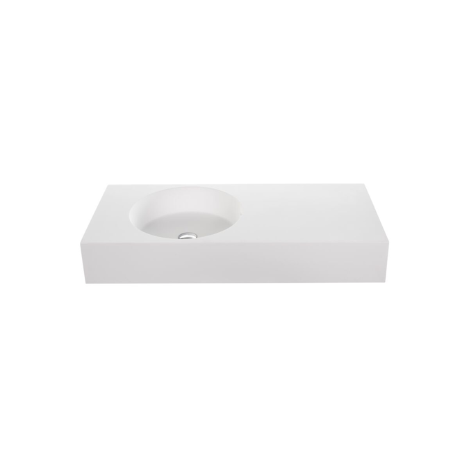 Objetos BIM - ¡Descarga gratis! Omvivo Neo Solid Surface Wall Basin ...