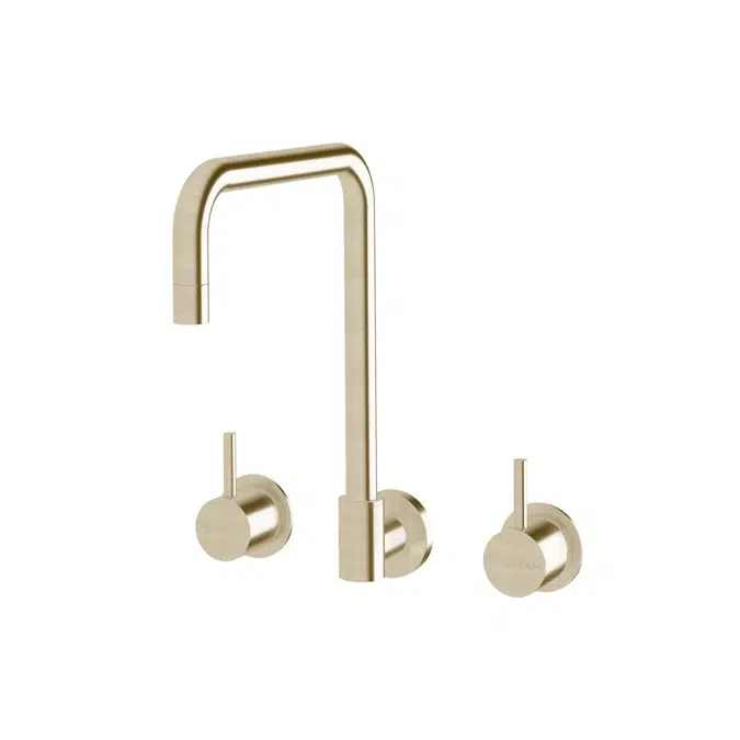 BIM objects - Free download! Sussex Scala Wall Sink Set Square LUX PVD ...