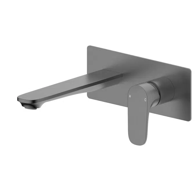 BIM objects - Free download! Mizu Silk Wall Basin Mixer Set Kit Brushed ...