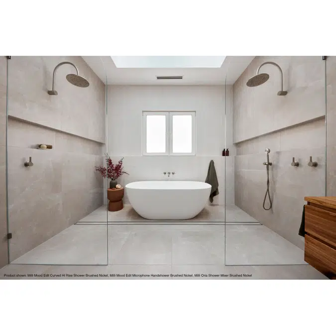 BIM objects - Free download! Milli Mood Edit Hi-Rise Shower Curved with ...