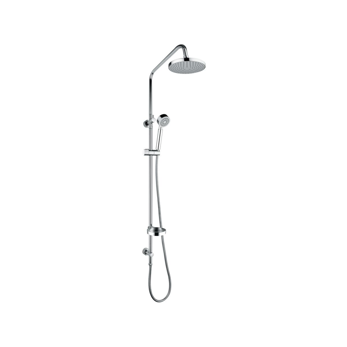 BIM objects - Free download! Base Twin Rail Shower with 180mm ABS ...