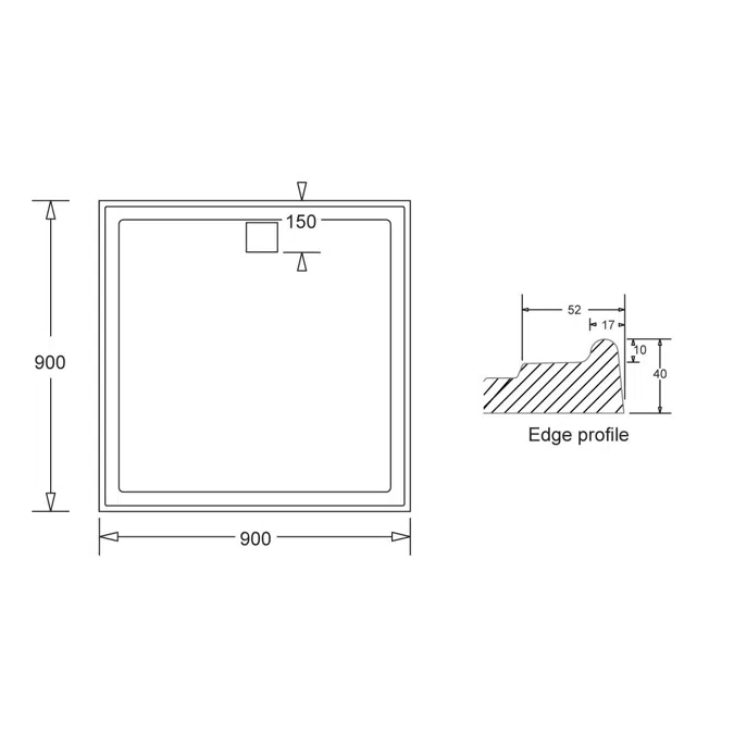 Objetos BIM - ¡Descarga gratis! Marbletrend Easy Fit Polymarble Shower ...