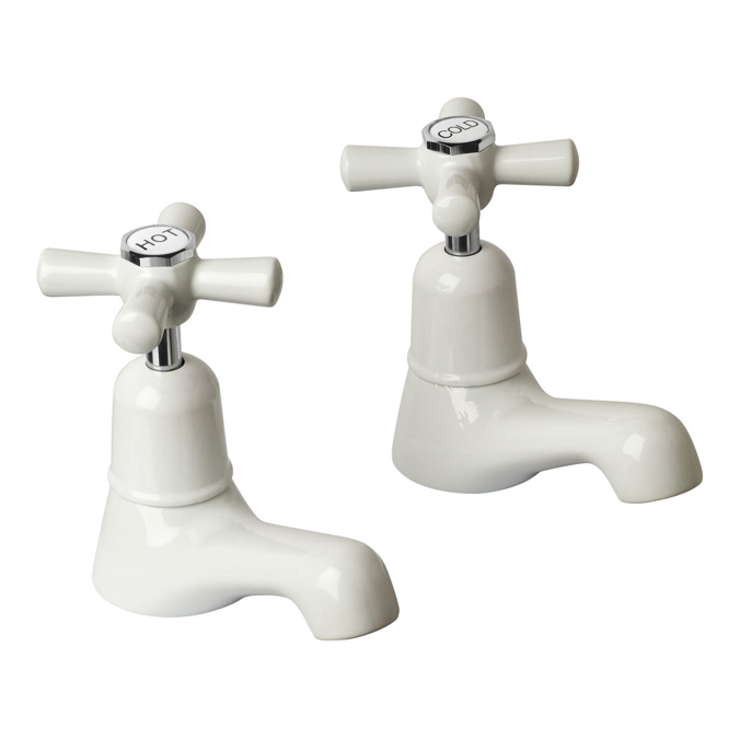 BIM objects - Free download! Posh Bristol Pillar Taps White/Chrome (3 ...