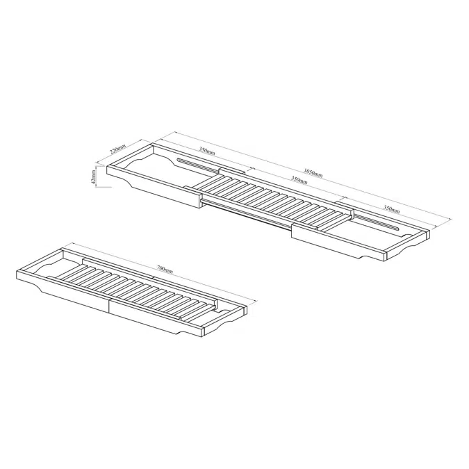 BIM objects - Free download! Kado Arc Adjustable Bath Rack American ...