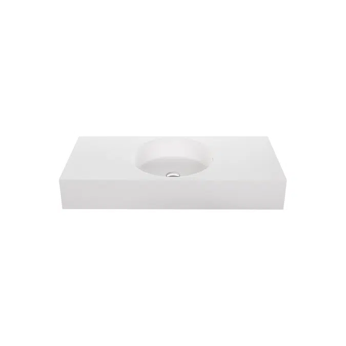 BIM objects - Free download! Omvivo Neo Solid Surface Wall Basin Centre ...