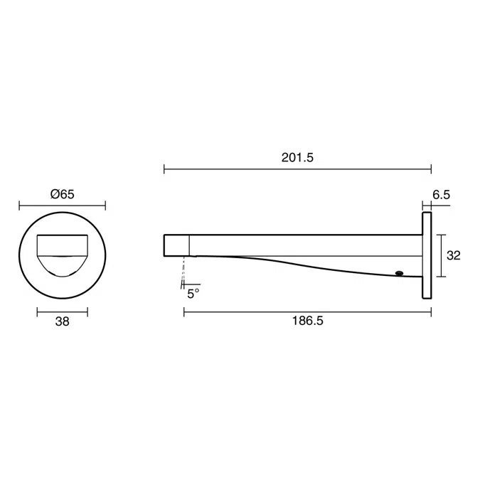 BIM objects - Free download! Mizu Soothe MK2 Basin/Bath Outlet 200mm ...