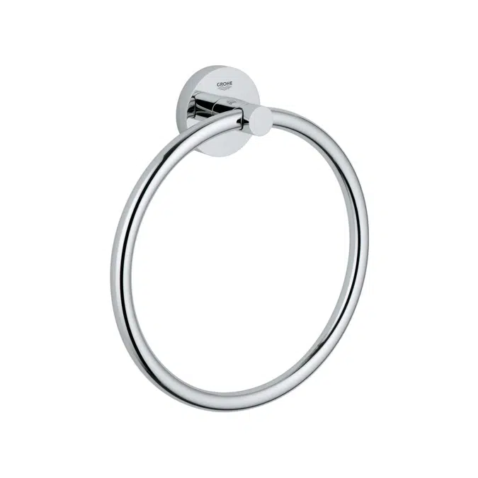 BIM objects - Free download! GROHE Essentials Accessories Towel Ring Chrome | BIMobject