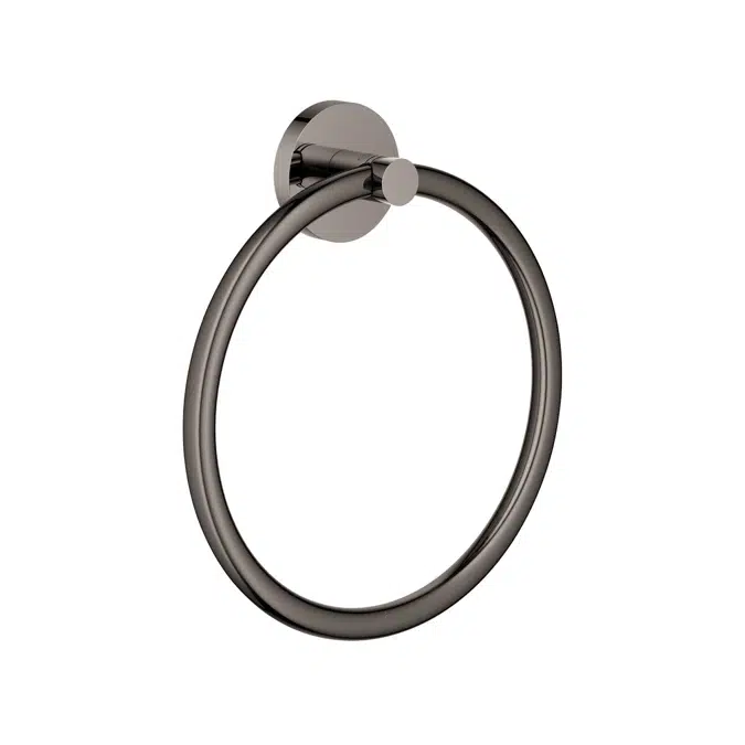 BIM objects - Free download! GROHE Essentials Accessories Towel Ring Hard Graphite | BIMobject