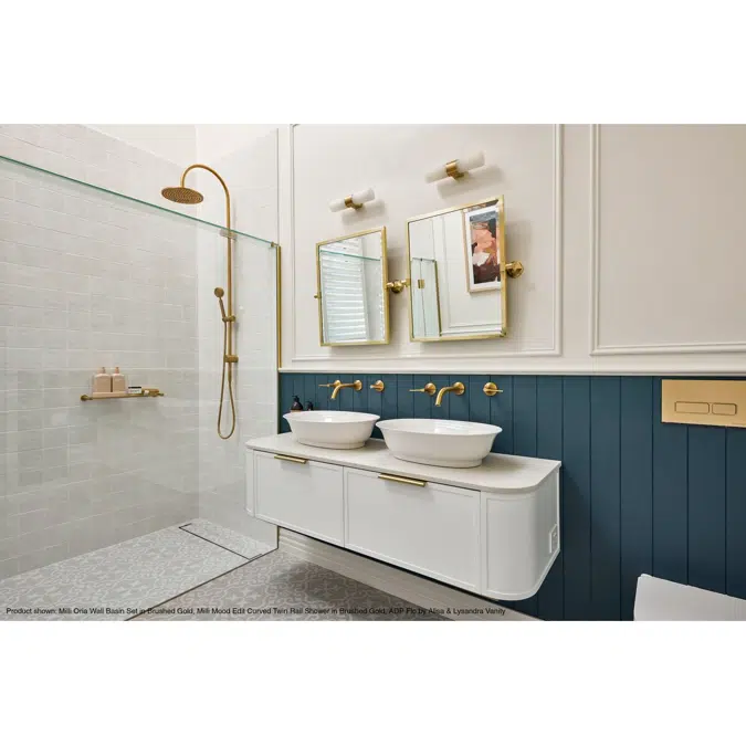 BIM objects - Free download! Milli Mood Edit Twin Rail Shower 250mm ...