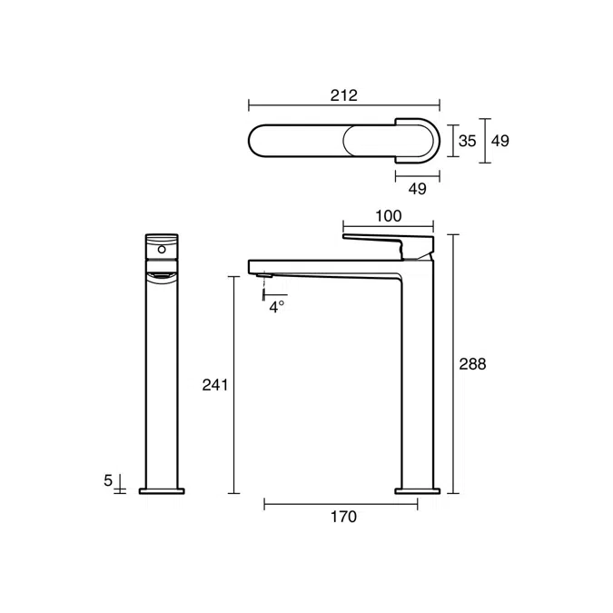 BIM objects - Free download! Mizu Soothe MK2 Extended Basin Mixer ...