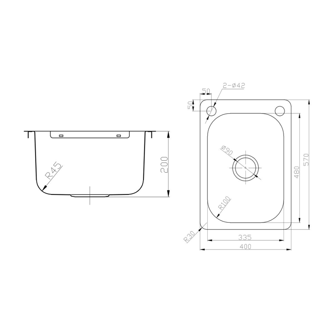 Objetos BIM - ¡Descarga gratis! Posh Domaine Trough 27L with Bypass 2 ...