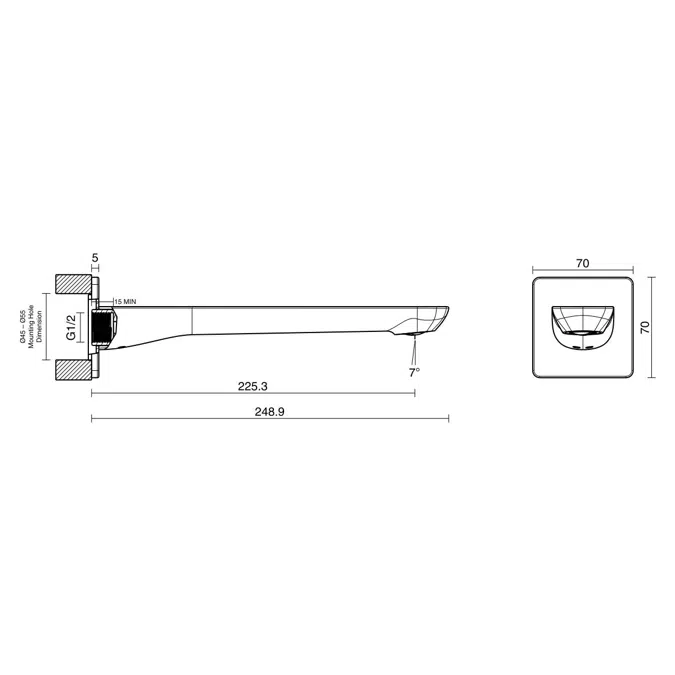 BIM objects - Free download! Milli Trace Bath Outlet Brushed Nickel ...