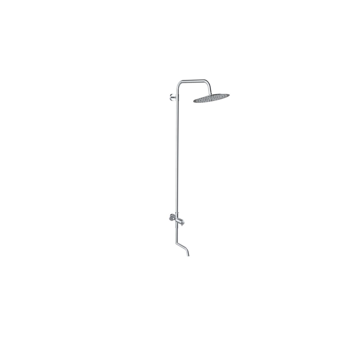 BIM objects - Free download! Milli Inox Overhead Single Rail Shower ...