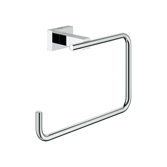 BIM objects - Free download! GROHE Essentials Cube Accessories Towel Ring Chrome | BIMobject