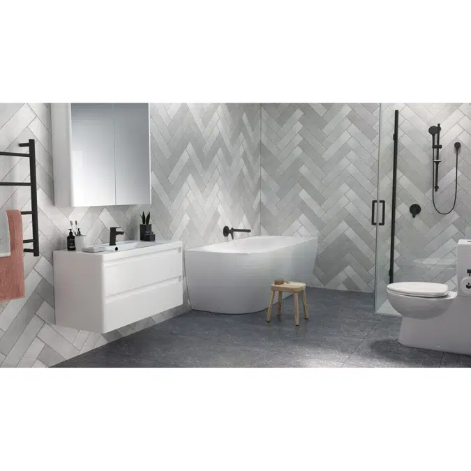 Objetos BIM - ¡Descarga gratis! Posh Domaine Brass Single Rail Shower 3 ...