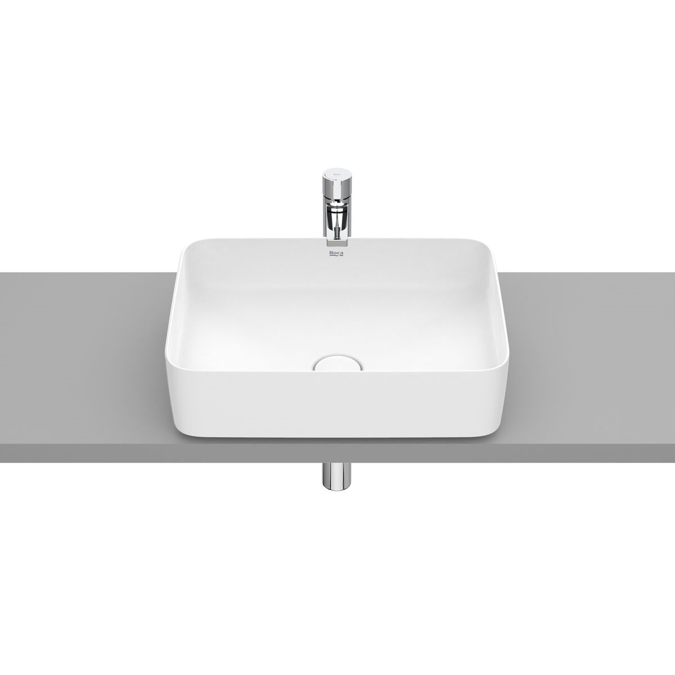 Objetos BIM - ¡Descarga gratis! Roca Inspira Square Rectangle Above Counter Basin 500mm x 370mm ...