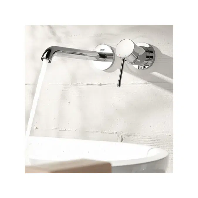 BIM objects - Free download! GROHE Essence New Wall Basin Mixer Tap Set ...
