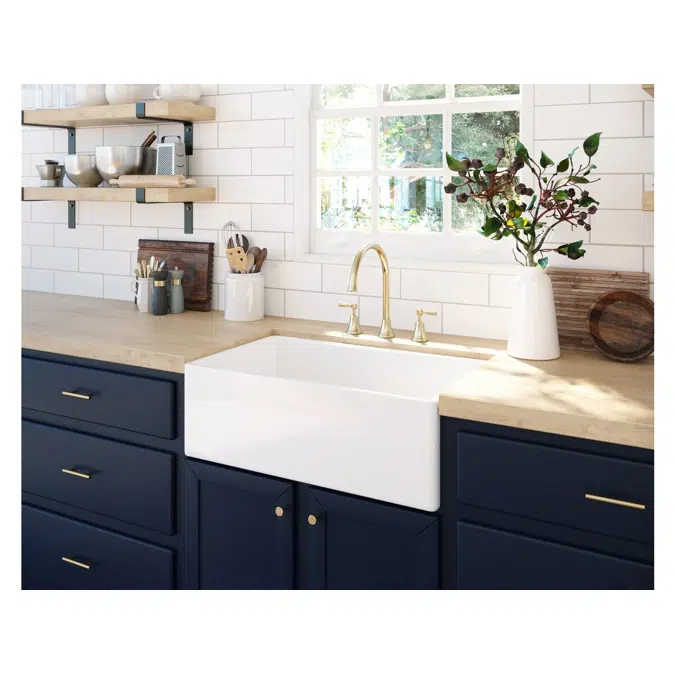BIM objects - Free download! Memo Harper Single Bowl Butler Sink 760mm ...