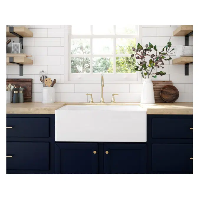 BIM objects - Free download! Memo Harper Single Bowl Butler Sink 760mm ...