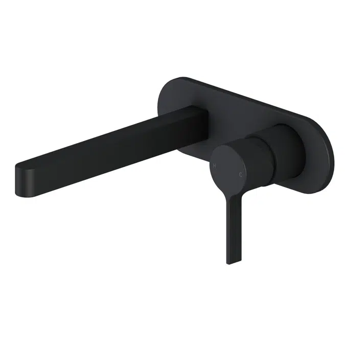 BIM objects - Free download! Mizu Stream Wall Bath Mixer Tap Set Matte ...