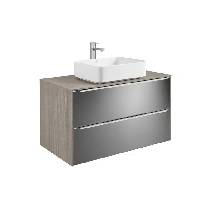 BIM objects - Free download! Roca Inspira Square Rectangle Above Counter Basin 500mm x 370mm ...
