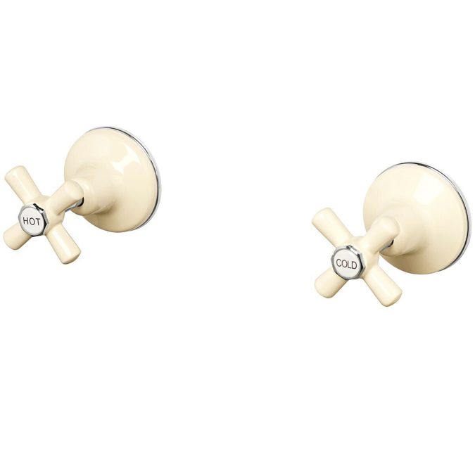 MetaData.Title Posh Bristol Wall Top Assembly Taps Ivory/Chrome | BIMobject