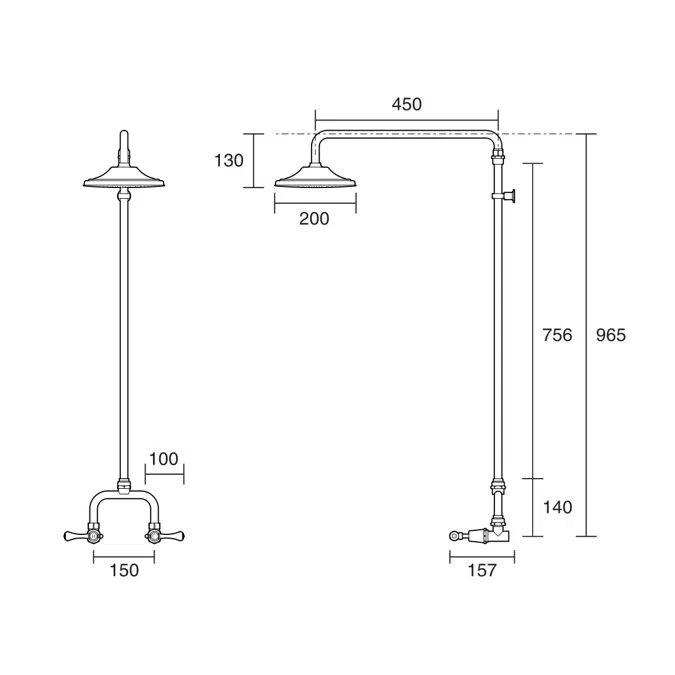 BIM objects - Free download! Kado Era Exposed Shower Set Lever Handle ...