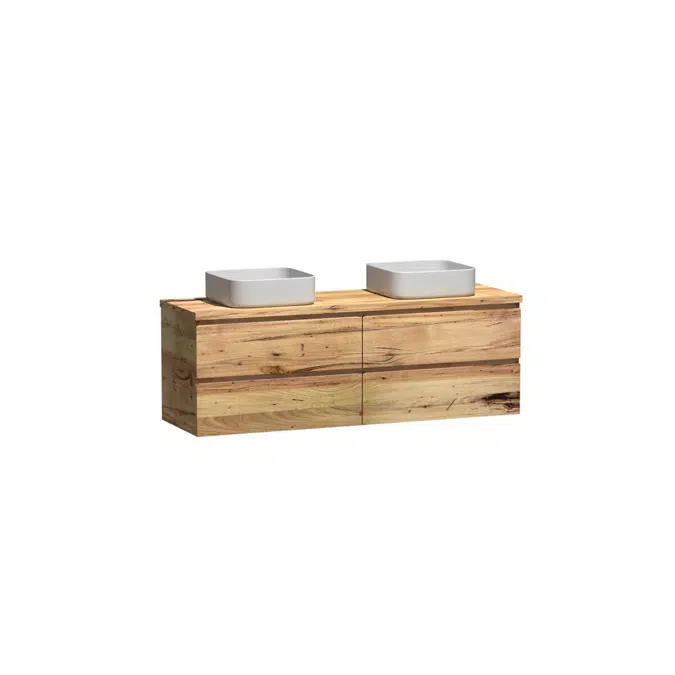 BIM objects - Free download! Kado Arc Timber Twin Drawer 1500 Double ...