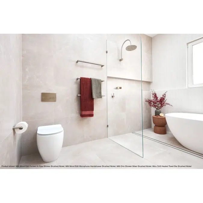 BIM objects - Free download! Milli Mood Edit Hi-Rise Shower Curved with ...