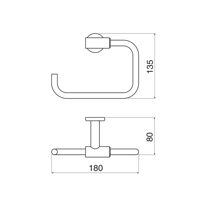 BIM objects - Free download! Mizu Drift Square Guest Towel Holder ...