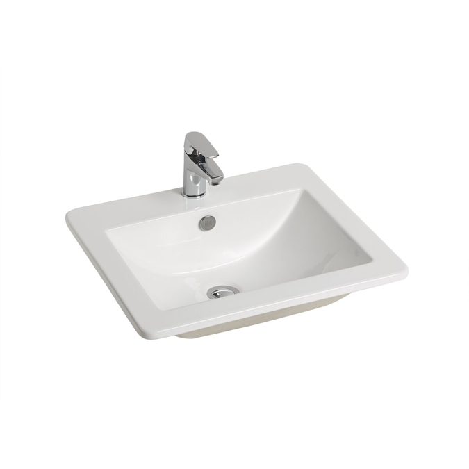 Objetos BIM - ¡Descarga gratis! Posh Solus Vanity Basin 525 x 450mm 1 ...