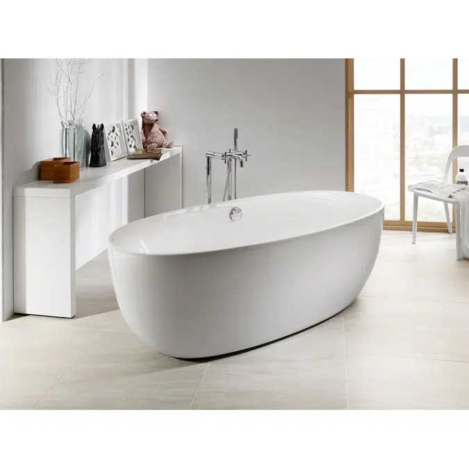 BIM objects - Free download! Roca Virginia Freestanding Bath 1700mm ...