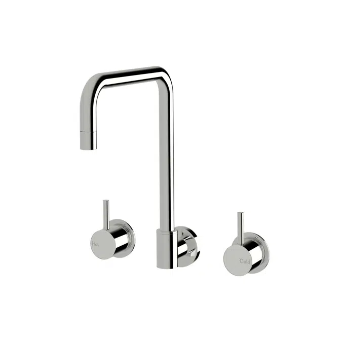 BIM objects - Free download! Sussex Scala Wall Sink Set Square Chrome ...