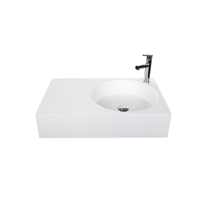BIM objects - Free download! Omvivo Neo Solid Surface Wall Basin Right ...