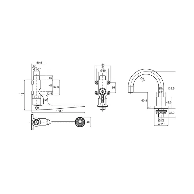 BIM objects - Free download! Wolfen Foot Operated Kit with Outlet ...
