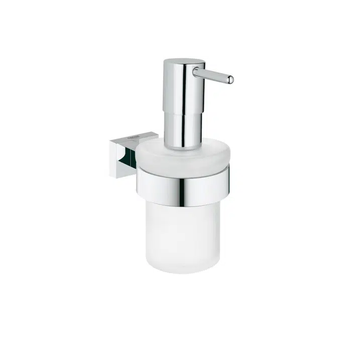 BIM objects - Free download! GROHE Essentials Cube Accessories Soap Dispenser and Holder | BIMobject