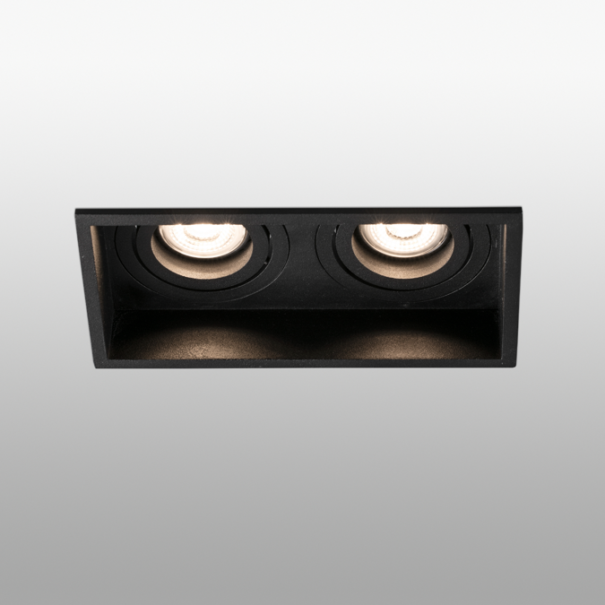 BIM objects - Free download! HYDE Black orientable square recessed lamp ...