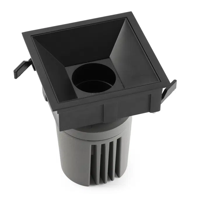 BIM objects - Free download! DEEP78 Downlight square black 36° 2700K ...