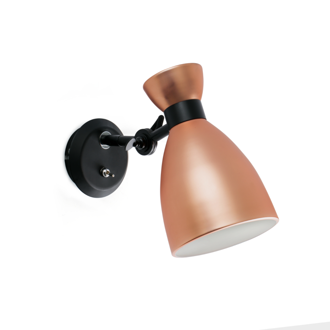 BIM objects - Free download! RETRO Copper wall lamp | BIMobject