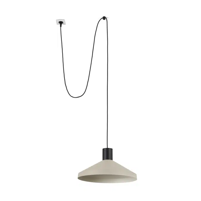 BIM objects - Free download! KOMBO 400 Beige pendant lamp with plug ...