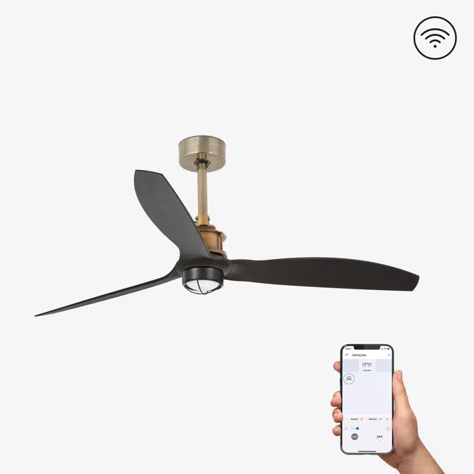 BIM objects - Free download! JUST FAN M LED Old gold/black fan SMART ...