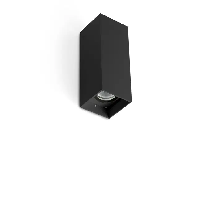 BIM objects - Free download! KOV 2L Black square wall lamp 3000K 34°/14 ...