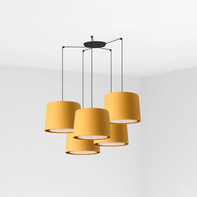 BIM objects - Free download! SAMBA 5L Black/yellow pendant lamp | BIMobject