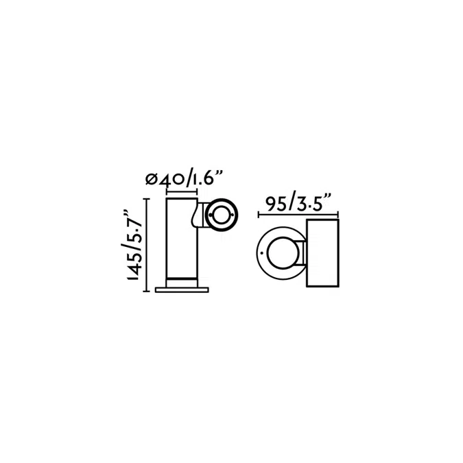 BIM objects - Free download! SPY 145 Dark grey post lamp | BIMobject