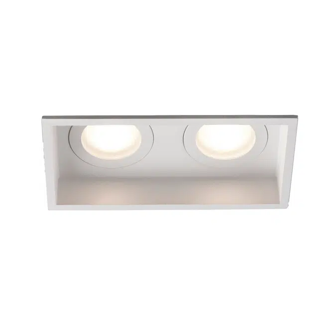 BIM objects - Free download! HYDE SQ 2L White square recessed lamp ...