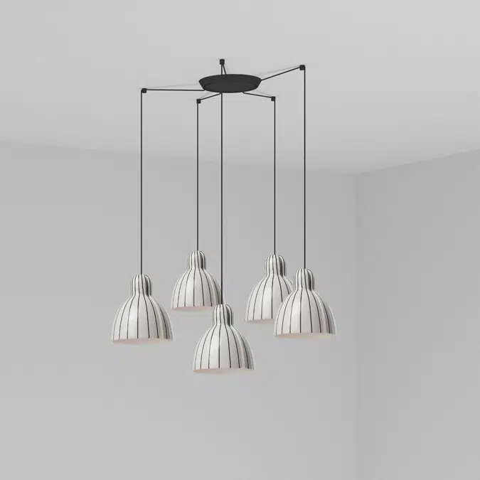 BIM objects - Free download! VENICE 200 5L stripes pendant lamp | BIMobject