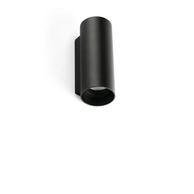 BIM objects - Free download! KOV 2L Black round wall lamp 3000K 14°/14° | BIMobject