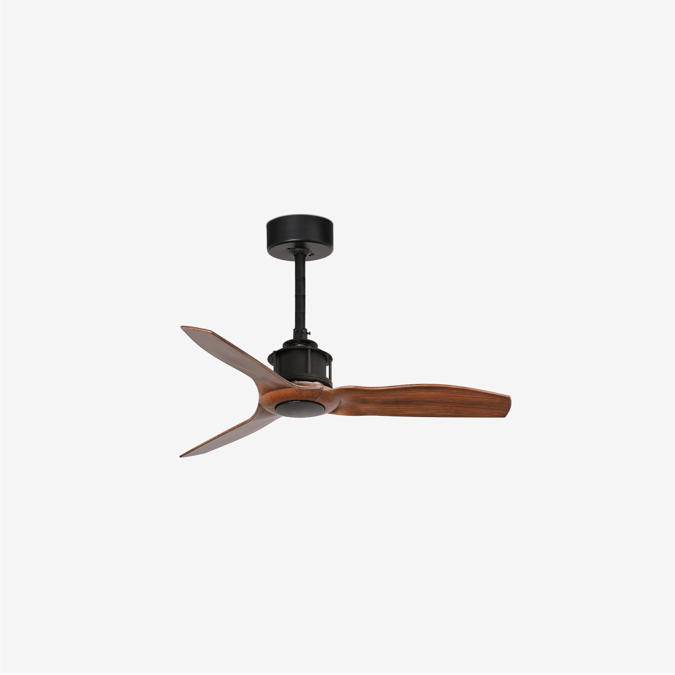BIM objects - Free download! JUST FAN Black/wood ceiling fan 81cm ...