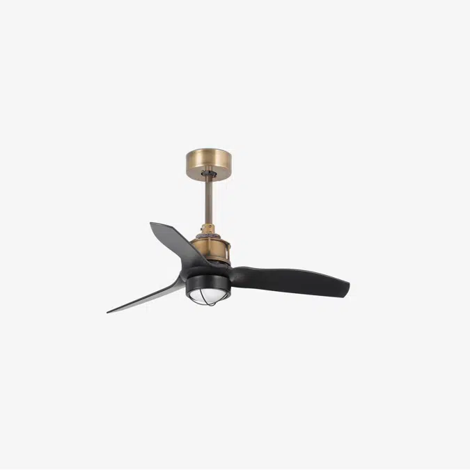 BIM objects - Free download! JUST FAN S LED Old gold/black fan 81cm ...
