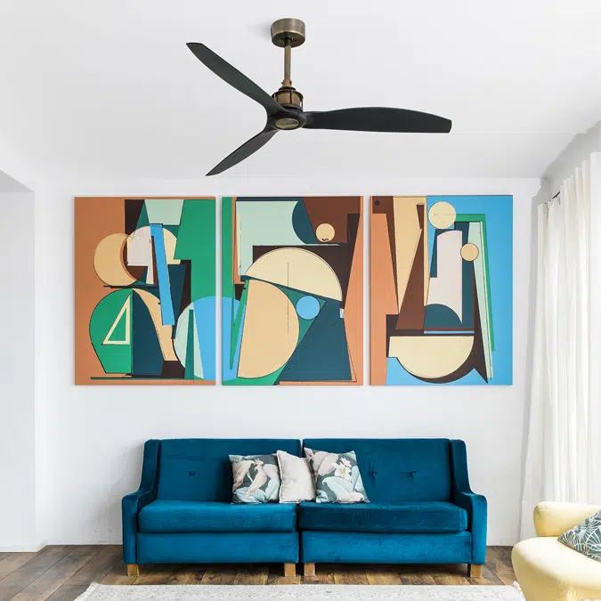 BIM objects - Free download! JUST FAN M Old gold/black fan | BIMobject